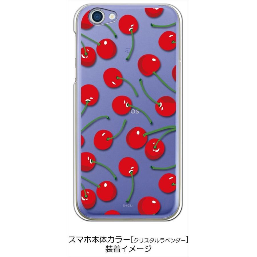 SH-03J/SHV39 AQUOS R アクオス docomo au softbank クリア ハードケース チェリー さくらんぼ フルーツ ...
