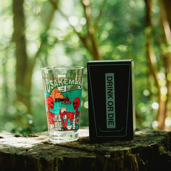 HILLS FIELD ヒルズフィールド オリジナルパイントグラス -OSAKEMAN- 480ml HF-PINT-OM-W 【 コップ 食器 お酒 アルコール ガラス アウトドア ...