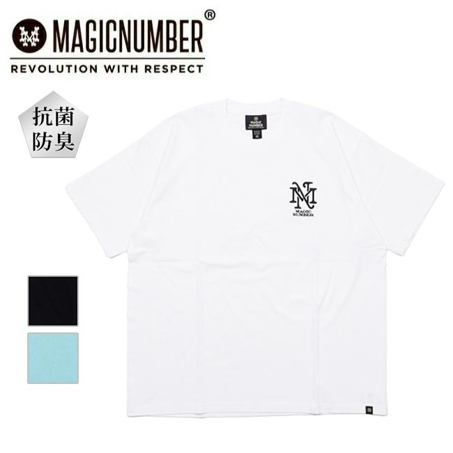 MAGICNUMBER マジックナンバー EMBLEM T-SHIRT エンブレムTシャツ 25SS-MN012【 半袖 トップス Tシャツ 綿100％ 抗菌防臭 キャンプ 】【メール便・代引 ...