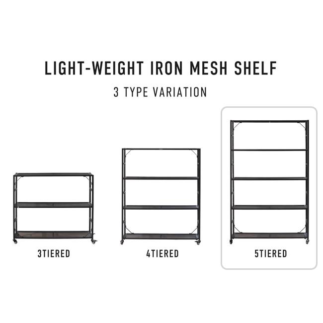 POST GENERAL ポストジェネラル LIGHT-WEIGHT IRON MESH SHELF 5段 ライトウェイトアイアンメッシュ ...
