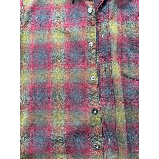 60's 米国製 MADE IN USA ペンドルトン Pendleton BD ウールシャツ 半袖リメイク グラデーション オンブレチェック サイズL [e4-0007] : e4-0007 ...