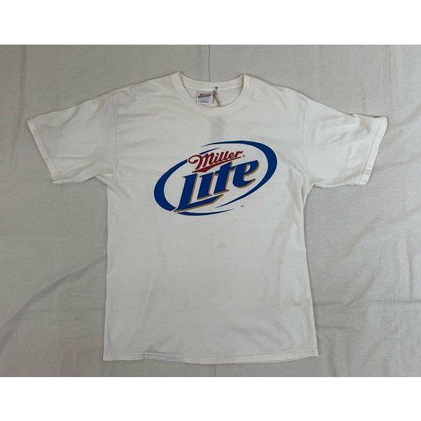 Hanes 00's ニカラグア製 ヘインズ HEAVYWEIGHT Tシャツ ミラービール miller Lite ロゴ ホワイト M [l-0774] : LOAFERS used ...