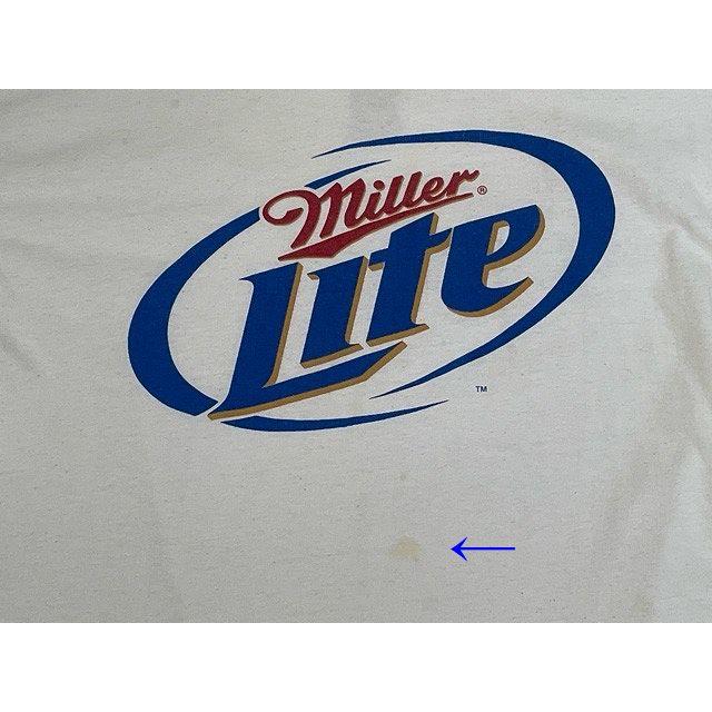 Hanes 00's ニカラグア製 ヘインズ HEAVYWEIGHT Tシャツ ミラービール miller Lite ロゴ ホワイト M [l-0774] : LOAFERS used ...