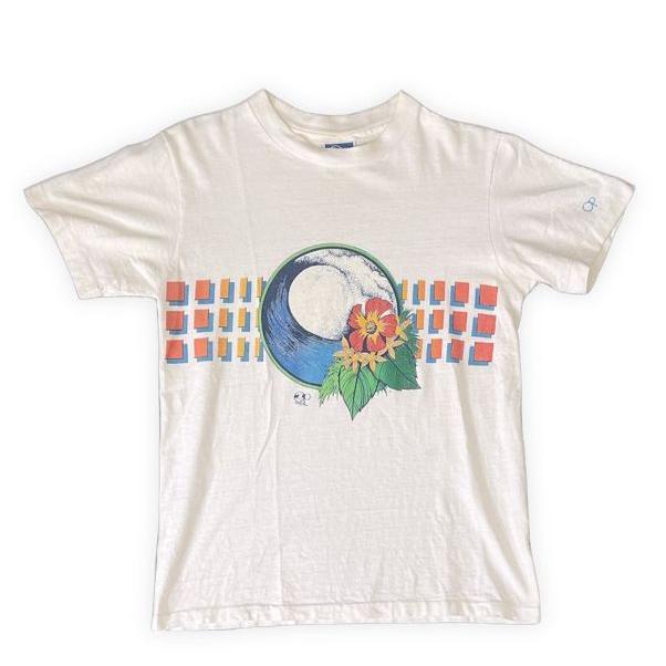 Ocean Pacific 70's 80’s 米国製 オーシャンパシフィック OP ビンテージ サーフ系 Tシャツ ハイビスカス ...