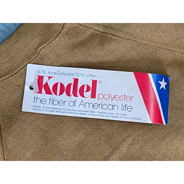 デッドストック 70's 80's 米国製 WPL7232 ラッセル ビンテージ スウェット Kodel polyester マスタード ...