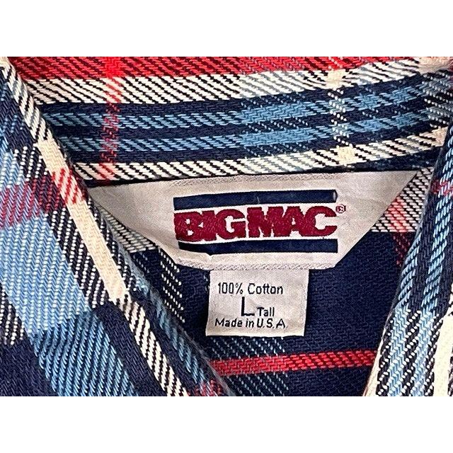 80's MADE IN USA 米国製 ビッグマック BIG MAC JCPenney ヘビーネル ネルシャツ ブルー チェック L Tall [la-1154] : la-1154 ...