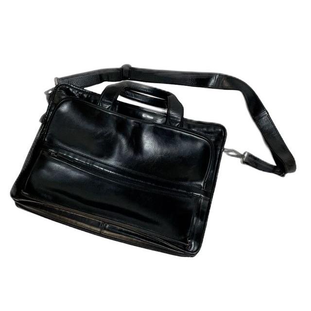 Porter 吉田カバン ポーター 刻印 ビジネスバッグ 2way ショルダー ブリーフケース 本革 レザー ブラック マチ拡張 B4 [t