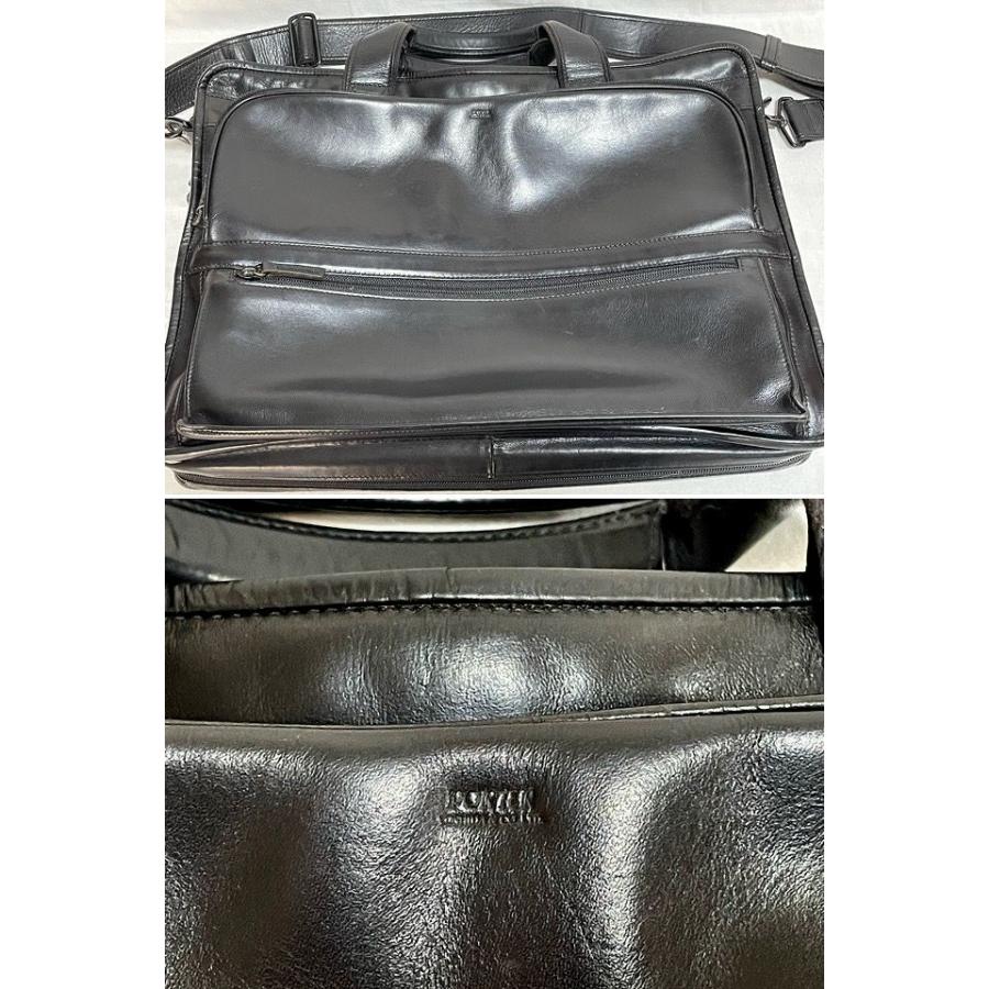 Porter 吉田カバン ポーター 刻印 ビジネスバッグ 2way ショルダー ブリーフケース 本革 レザー ブラック マチ拡張 B4 [t 0110] Loafers Used