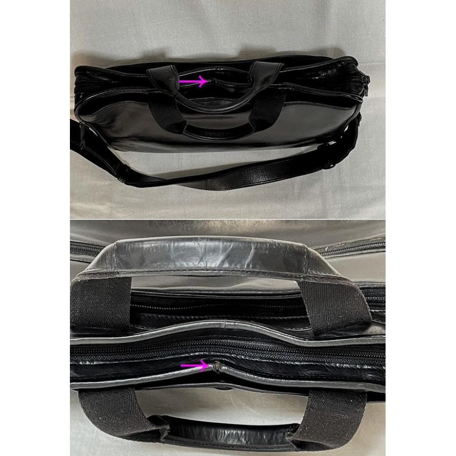 Porter 吉田カバン ポーター 刻印 ビジネスバッグ 2way ショルダー ブリーフケース 本革 レザー ブラック マチ拡張 B4 [t 0110] Loafers Used