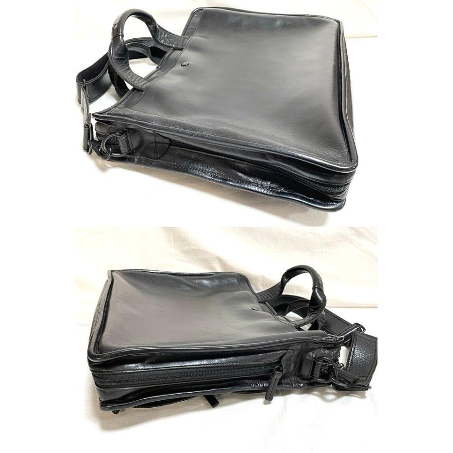 Porter 吉田カバン ポーター 刻印 ビジネスバッグ 2way ショルダー ブリーフケース 本革 レザー ブラック マチ拡張 B4 [t