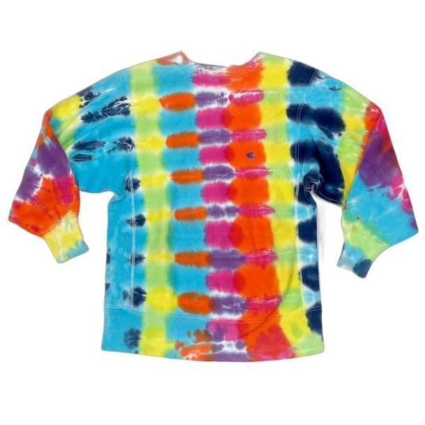 REVERSE WEAVE 90’s 米国製 チャンピオン スウェット リバースウィーブ クルー Champion マルチカラー タイダイ L [ta-0813] : LOAFERS used ...