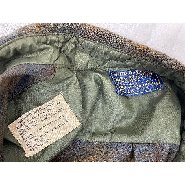 PENDLETON 60's 米国製 ペンドルトン Pendleton ボタンダウン ウールシャツ 片ポケット オンブレ シャドウチェック ブラウン サイズS [ta-0900 ...
