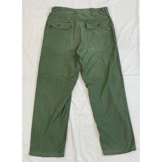 MILITARY 60's 米軍 us army trousers ベイカーパンツ ファティーグパンツ OG-107 コットンサテン サイド ...