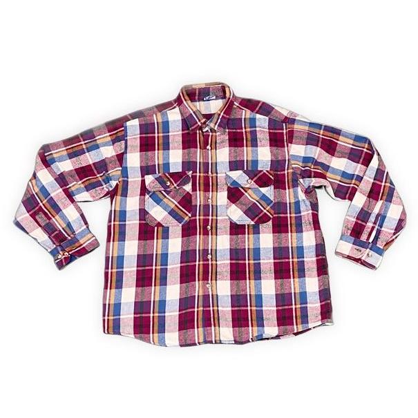 Mighty-Mac 80's 米国製 マイティマック MIGHTY MAC ビンテージ ヘビーネル ネルシャツ チェック ビッグサイズ ...