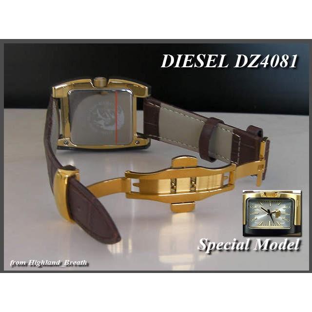 DIESEL ≪即日発送≫★入手不可のDiesel DZ4081スペシャルモデル/ディーゼルレザー・アナログ 男女兼用クラシックモデル ...