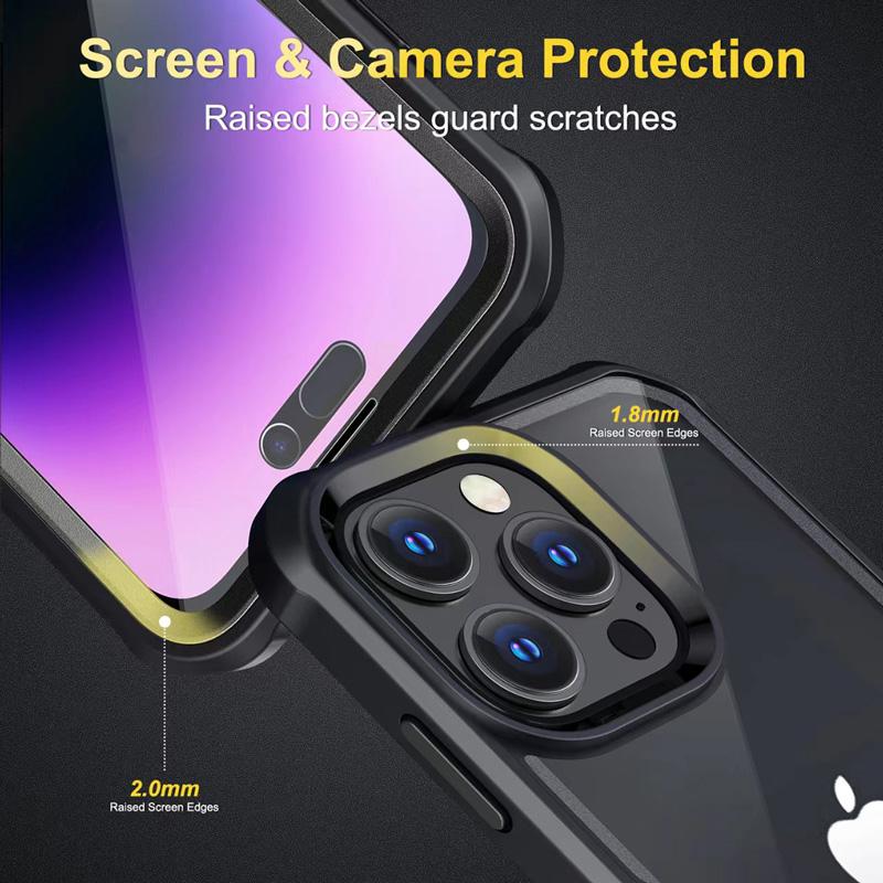 iPhone14 iPhone14Plus iPhone14Pro iPhone14ProMax ケース【両面ガラス 透明9Hガラス TPUバンパー】背面透明9Hガラス カバー アイフォン14 ...