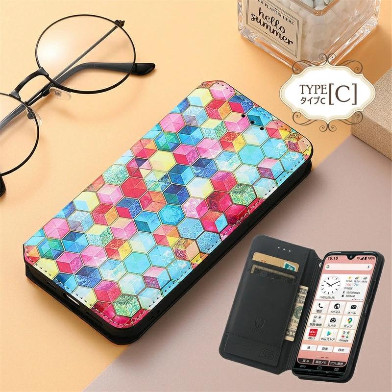 アローズn f51c ケース かわいい 富士通 arrows We F-51B FCG01 手帳型ケース おしゃれ らくらくフォン F-52B ...