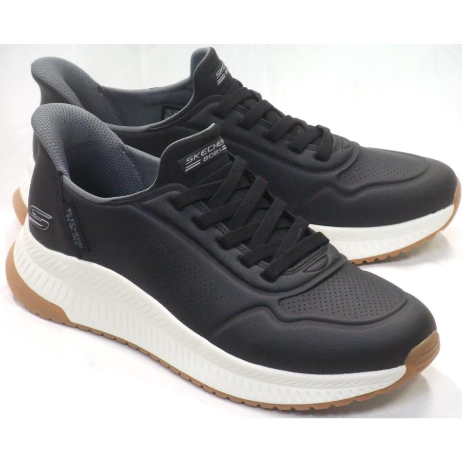 SKECHERS（スケッチャーズ） スリップインズ ボブス スクワッド 4 ダイレクト ステップ ブラック メンズ BOBS SQUAD4 ...