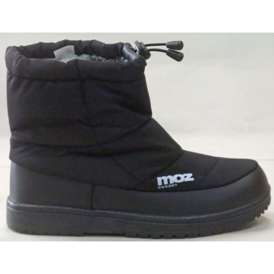 MOZ モズ MZ-7000 防水 防寒 防滑 ウインターショートブーツ ブラック レディース 3E スノー カジュアルブーツ ダウン調 雪国仕様 エルク スウェーデン :moz7000blk ...