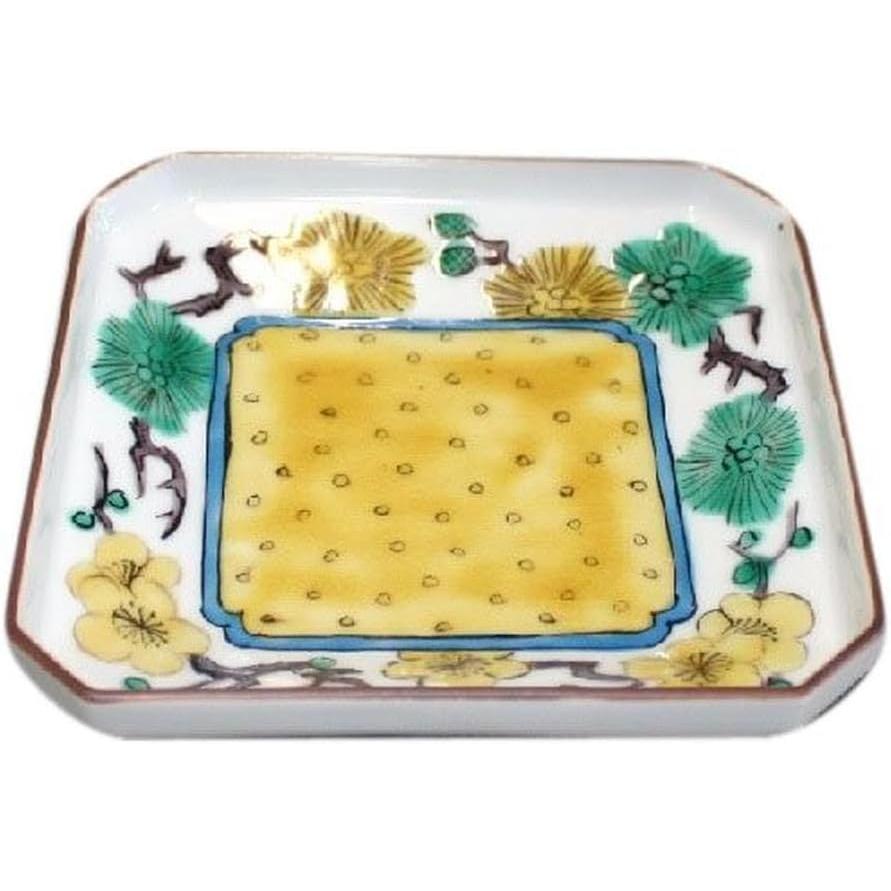 九谷美陶園 松に梅文様隅切四寸角皿 A0563 プレゼント ギフト 贈り物 九谷焼 石川県 陶磁器 焼き物 お祝い : ヒロセ ネットショップ - 通販 - Yahoo!ショッピング