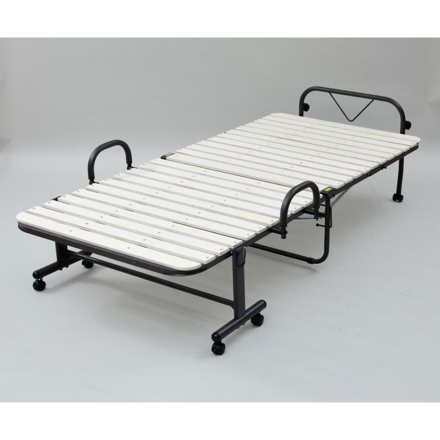 LIFELEX コーナンオリジナル 折り畳みすのこベッド NA/BR105210-3／床面高さ：約38cm 耐荷重：90kg 重量：22.9kg 折畳サイズ：幅104×奥行55.5×高さ108 ...
