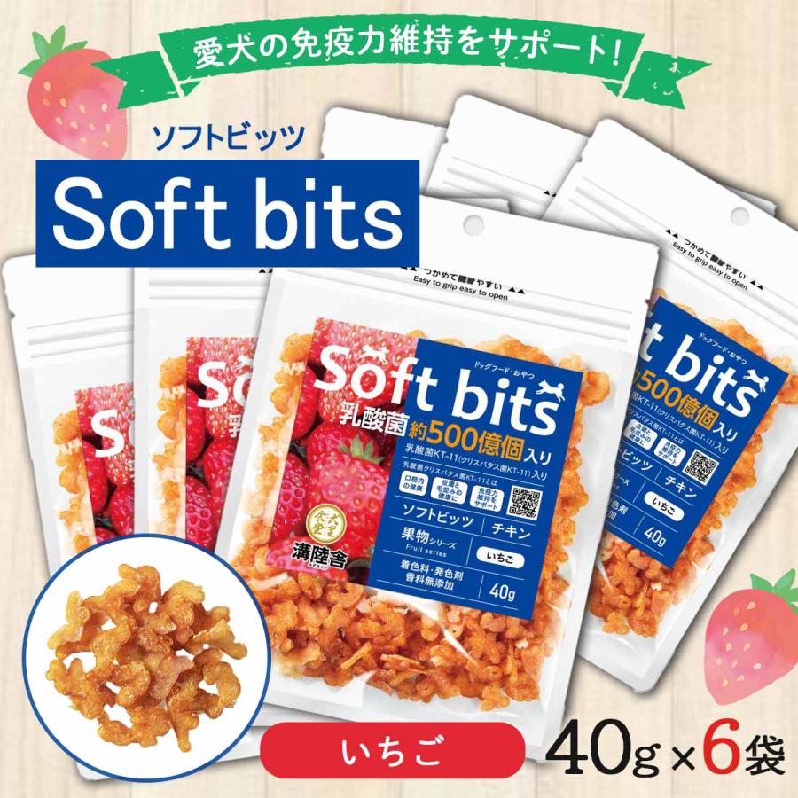 溝陸舎 犬里食堂 soft bits ソフトビッツ ビッツ果物 いちごビッツ果物 いちご 40g×6袋 : ヒロセ ネットショップ - 通販 - Yahoo!ショッピング