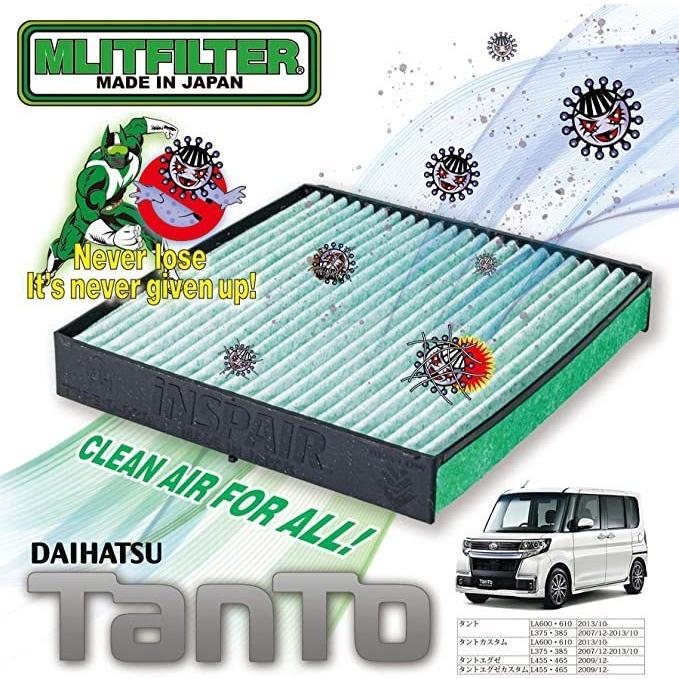 タント MLITFILTER(エムリットフィルター) D-030_TANTOエアコンフィルター (ダイハツタント専用) 日本製 花粉症対策 ウィルスブロック : Hikari-Partsヤフー ...