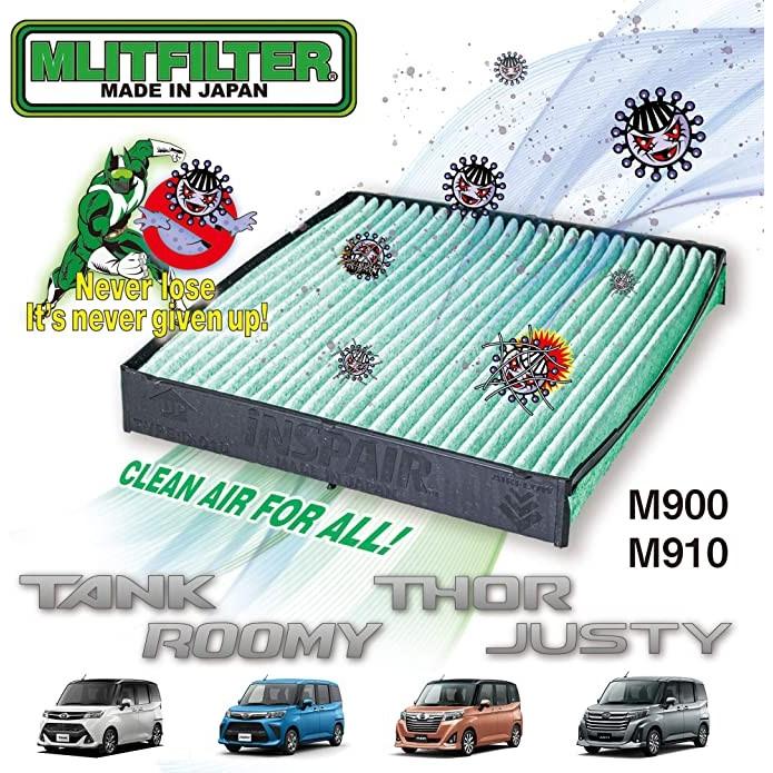 MLIT MLITFILTER(エムリットフィルター) D-010_TANK_M900エアコンフィルター (トヨタタンク ルーミー ダイハツトール スバルジャスティ) 日本製 花粉症対策 ...