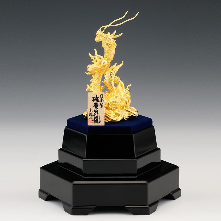 純金製置物｜瑞雲昇龍 高さ9cm Sサイズ 軽量型 : 0350 : HIKARI GALLERYヤフー店 - 通販 - Yahoo!ショッピング