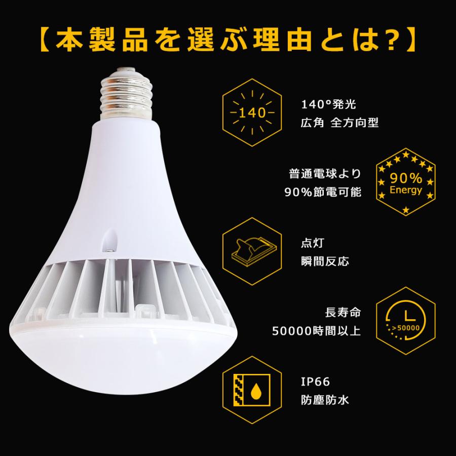 LED水銀灯 LED水銀ランプ E26 PAR38 35W 7000LM IP66防水防塵 LED電球 LED街灯 水銀灯 水銀灯交換用 高天井灯 バラストレス水銀灯 LED PSE認証済 1 ...