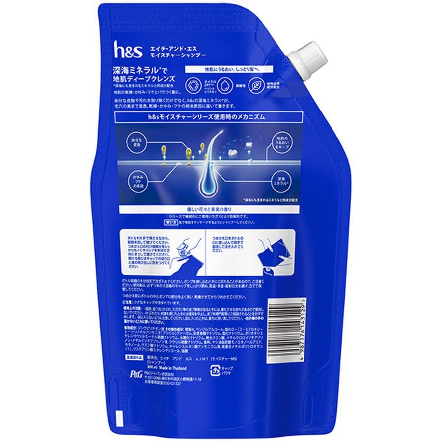 P&G h＆s モイスチャー シャンプー 詰め替え 超特大サイズ 800ml×6袋 : ひかりTVショッピングYahoo!店 - 通販 - Yahoo!ショッピング