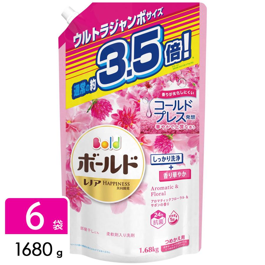 P&G 【在庫処分】ボールド ジェル 洗濯洗剤 アロマティックフローラル＆サボンの香り 詰め替え ウルトラジャンボサイズ 1680g×6袋 4987176139757 : ひかりTV ...