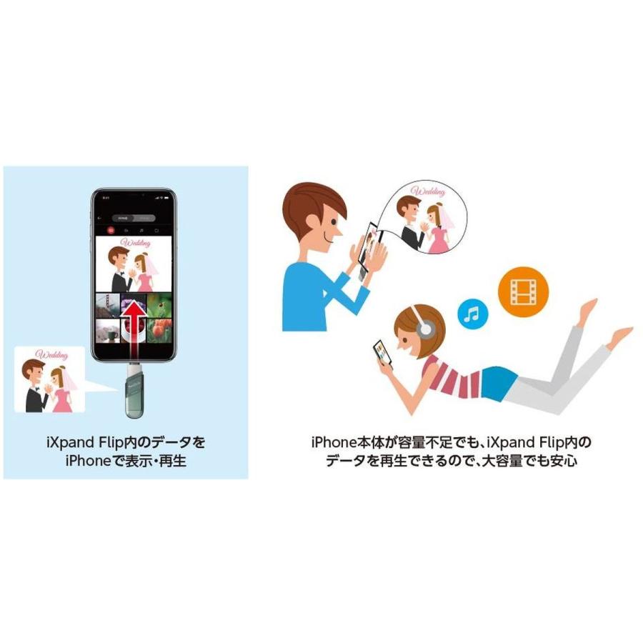 docomo select iXpand Flip フラッシュドライブ 128GB バックアップ iPhone 容量不足解消 データ転送 MFi認証 : ひかりTVショッピングYahoo!店 ...