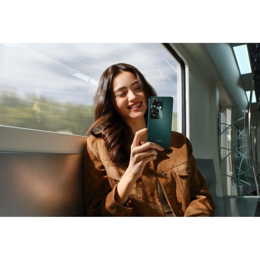 OPPO [販促品セット] Reno11 A ダークグリーン [SIMフリースマホ] + Band 2 ライトブルー CPH2603-GR ...