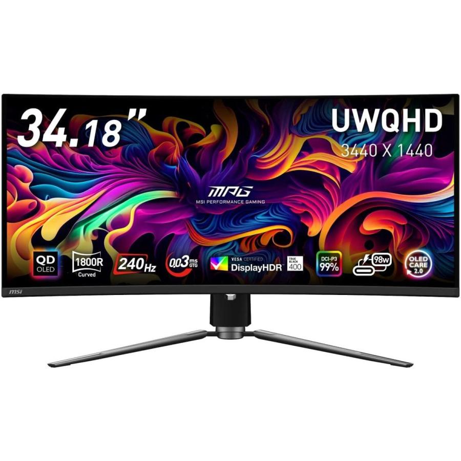 MSI QD-有機ELゲーミングモニター 34.18インチ/QD-OLEDパネル/240Hz/0.03ms（GTG）/有機EL MPG-341CQPX-QD-OLED : ひかりTV ...