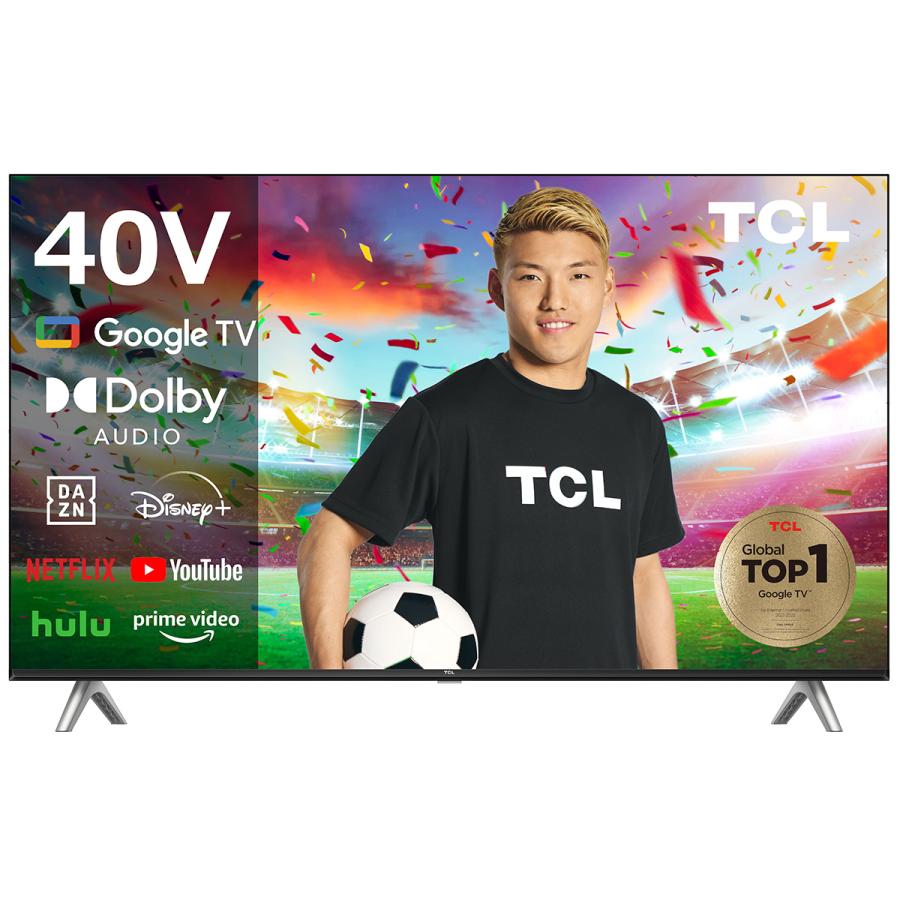 TCL 40V型液晶スマートテレビ 地デジ/BS/CS GoogleTV搭載/フルハイビジョン/YouTube/ ネットフリックス/ Wi-Fi内蔵/クロームキャスト機能内蔵 40S5402 ...