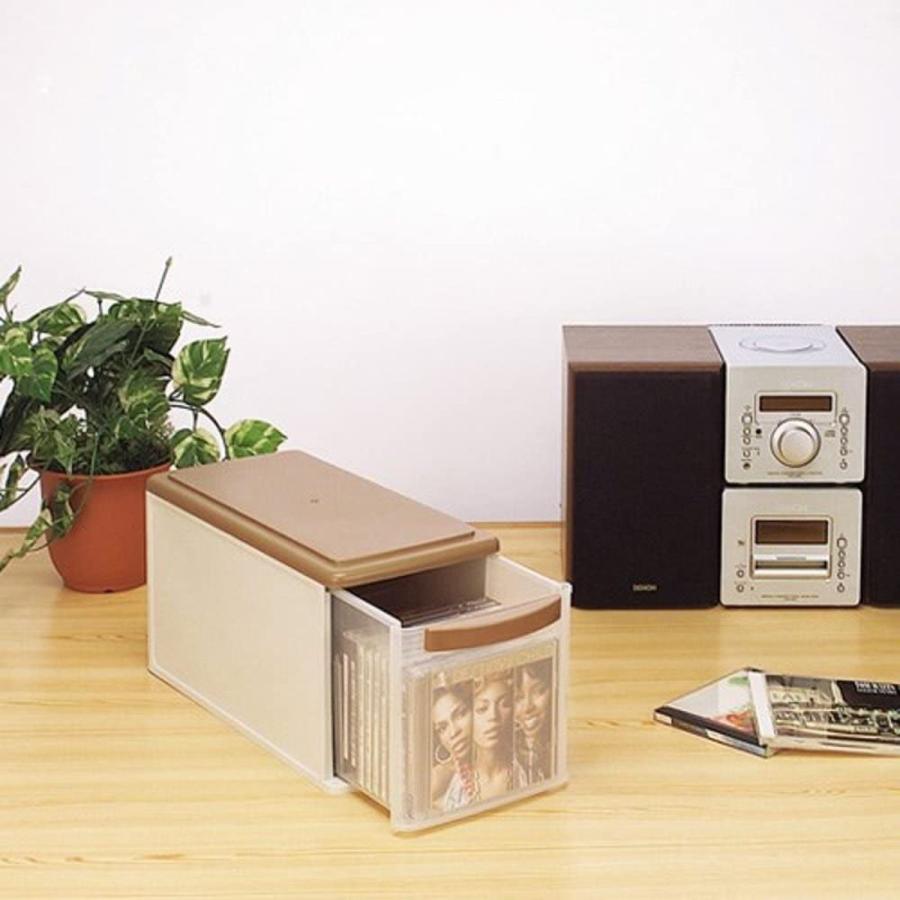 伊勢藤 CDボックス 102 ブラウン 約17×37.5×36.5cm ポリプロピレン I-338-1 : ひかりTVショッピングYahoo!店 - 通販 - Yahoo!ショッピング