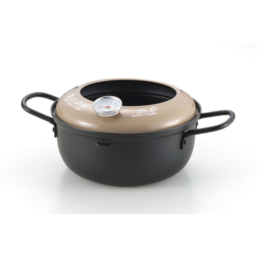 ヨシカワ YOSHIKAWA 天ぷら鍋 揚げ鍋 グレージュ 18cm IH対応 日本製 温度計付き YJ3371 : ひかりTVショッピングYahoo!店 - 通販 - Yahoo!ショッピング