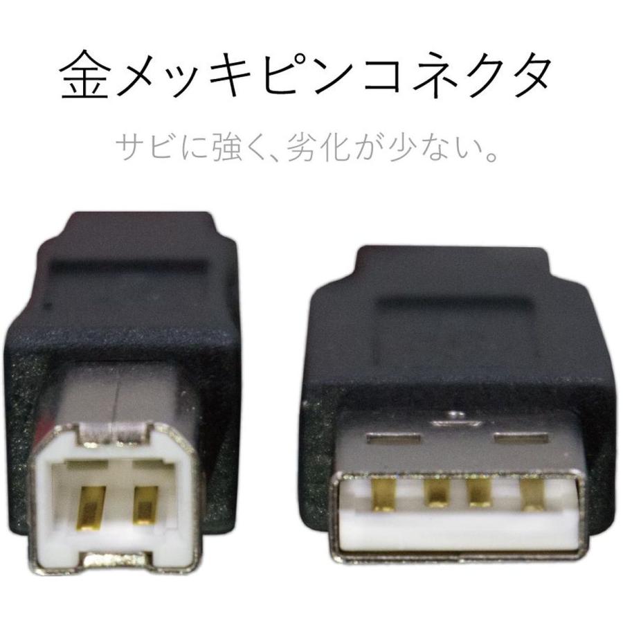 ELECOM エレコム USB2.0ケーブル/A-B/ノーマル/1m/ブラック U2C-BN10BK : ひかりTVショッピングYahoo!店 - 通販 - Yahoo!ショッピング