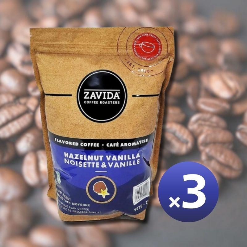 ZAVIDA ザビダ ヘーゼルナッツ バニラホールビーン コーヒー豆 907g ×3袋セット フレーバーコーヒー : Sapla Yahoo!店 - 通販 - Yahoo!ショッピング