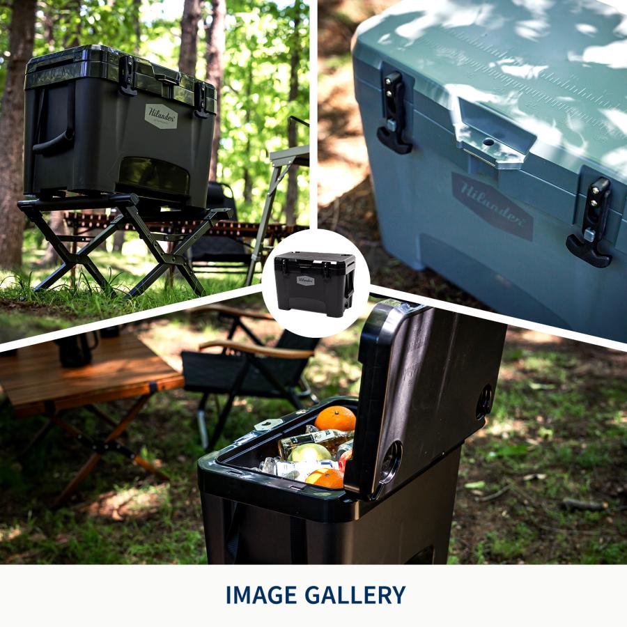 Hilander 【17.18日は全品+P10%】 キャンプクーラー ハイランダー 5月下旬配送ハイランドクーラーボックス 35L クーラーBOX ハード 1年保証 ブラック ...
