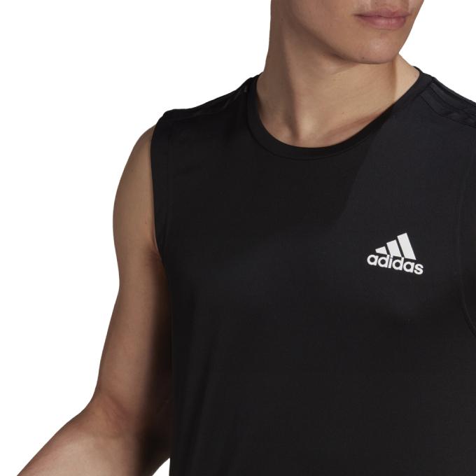 adidas（アディダス） スポーツウェア ノースリーブ メンズ D2M 3ストライプス タンクトップ GM2130 42093 adidas ...