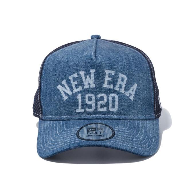 NEW ERA ニューエラ ゴルフ キャップ メンズ 9FORTY A-Frame トラッカー ウォッシュドデニム 1920 12674574 ...