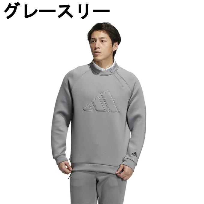 adidas（アディダス） ゴルフウェア スウェット メンズ ビックアディダスロゴ ダンボールニット 長袖クルーネックスウエット TY342 ...
