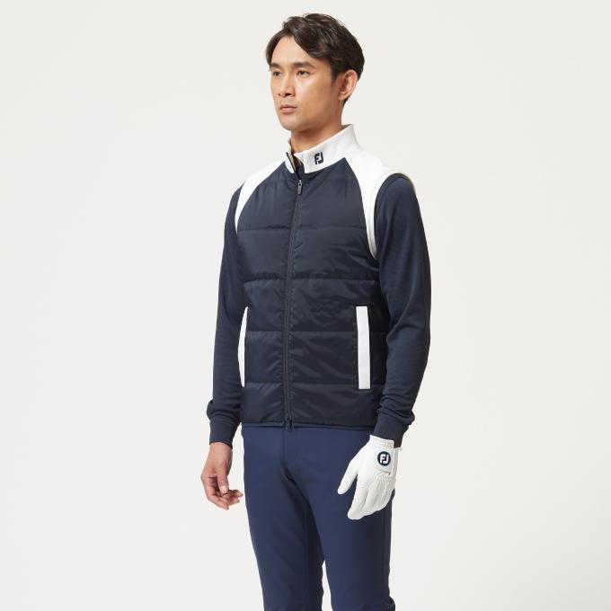 FootJoy フットジョイ ゴルフウェア ベスト メンズ ハイブリッド中綿ベスト FJ-F22-O05 : ヒマラヤ Yahoo!店 - 通販 - Yahoo!ショッピング