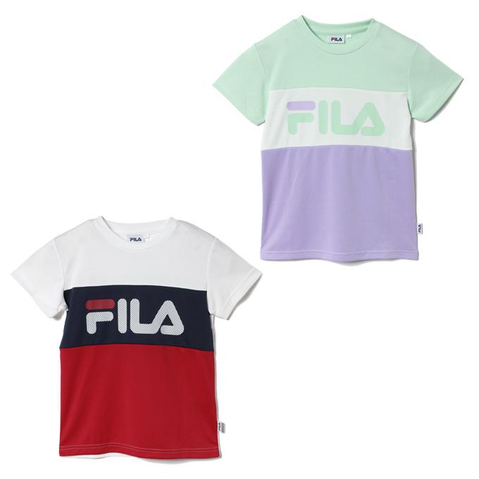 FILA フィラ Tシャツ 半袖 ジュニア カラーブロック機能 113-700 : ヒマラヤ Yahoo!店 - 通販 - Yahoo!ショッピング