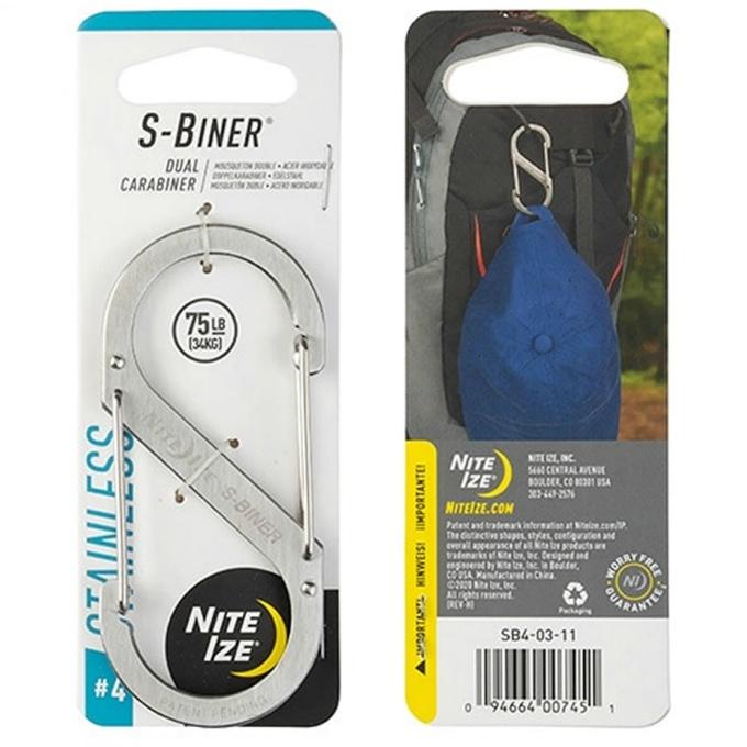 NITE IZE ナイトアイズ NITEIZE カラビナ ステンレスSバイナー ＃4 NI00745 : ヒマラヤ Yahoo!店 - 通販 - Yahoo!ショッピング