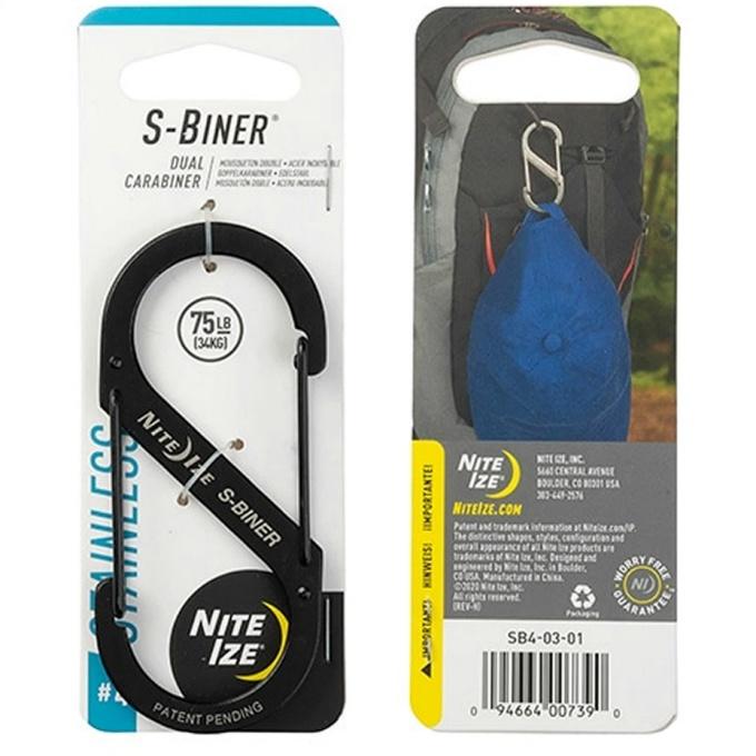 NITE IZE（ナイトアイズ） カラビナ ステンレスSバイナー ＃4 NI00739 : ヒマラヤ Yahoo!店 - 通販 - Yahoo!ショッピング