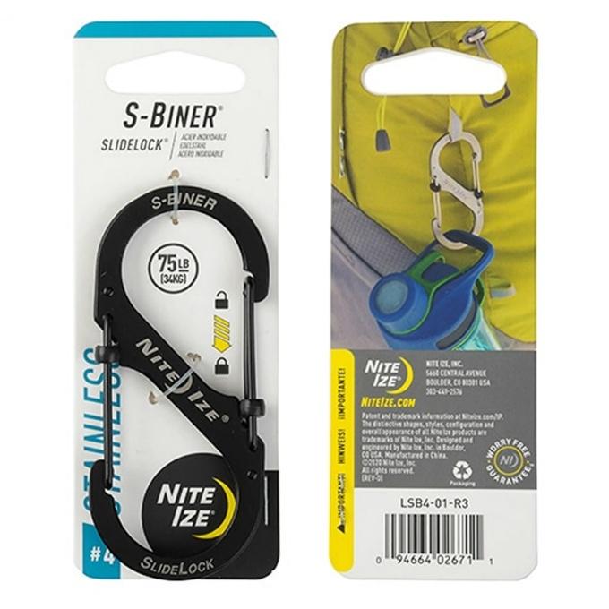 ナイトアイズ NITEIZE カラビナ Sバイナー スライドロック＃4 NI02671 : 0000001123415 : ヒマラヤ Yahoo!店 - 通販 - Yahoo!ショッピング