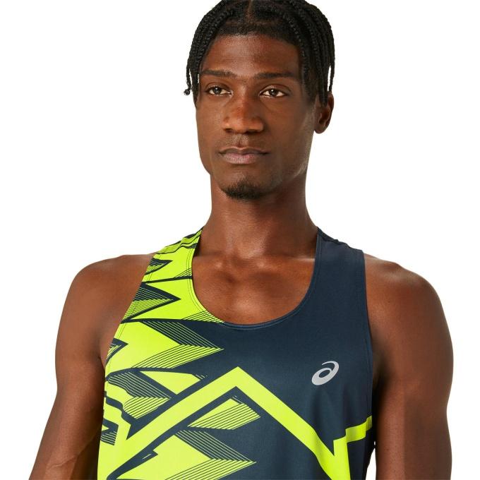 ASICS アシックス ランニングウェア Tシャツ ノースリーブ メンズ ROADランニングライトGFシングレット 2011D123-400 asics : ヒマラヤ Yahoo!店 - 通販 ...